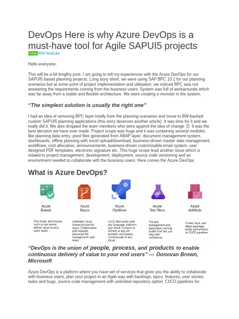 DevOps Here is Why Azure DevOps is a Must | PDF | Agile Software Development | Scrum (Software ...