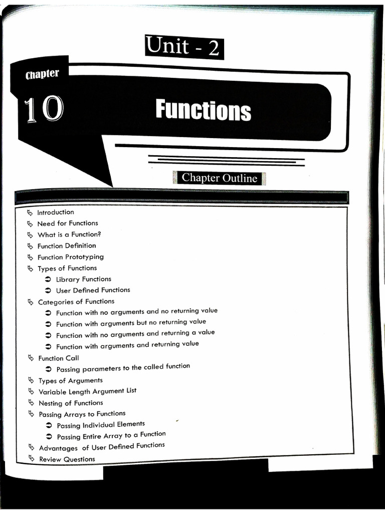 Chapter 10 Functions | PDF