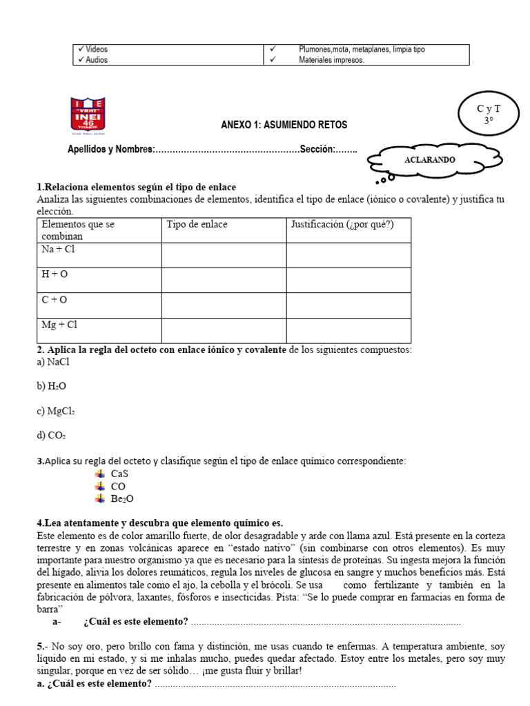 SESIO%CC%81N DE CLASES CyT S18_3%C2%B0_15.09_removed | PDF | Enlace ...
