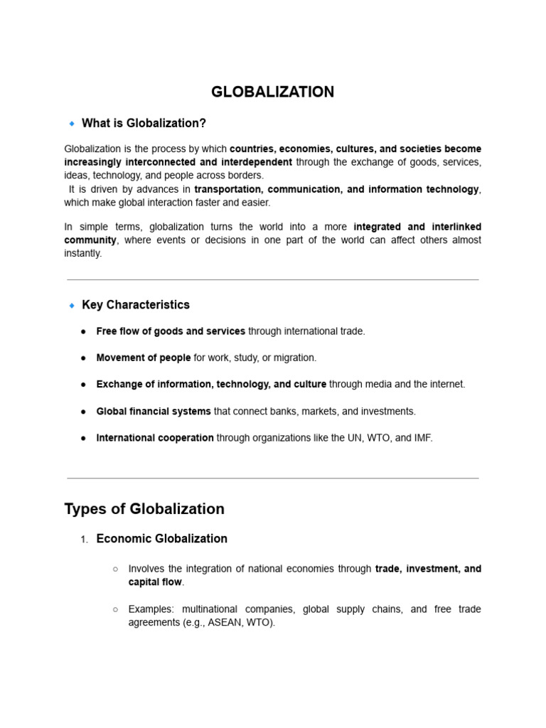 Globalization | PDF | Globalization | Economies
