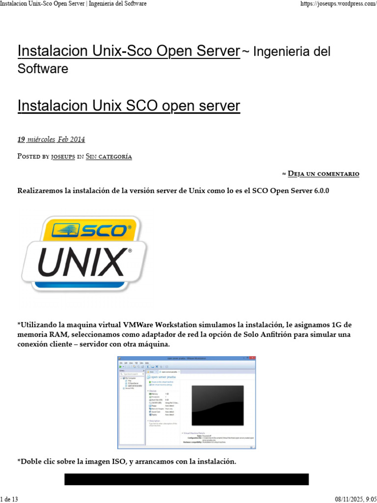 Instalar SCO Unix | PDF | Ingeniería de software | Software