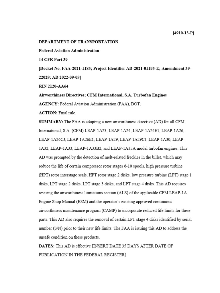 FAA 2021 1183 0006 - Attachment - 4 | PDF | Turbine | Federal Aviation ...