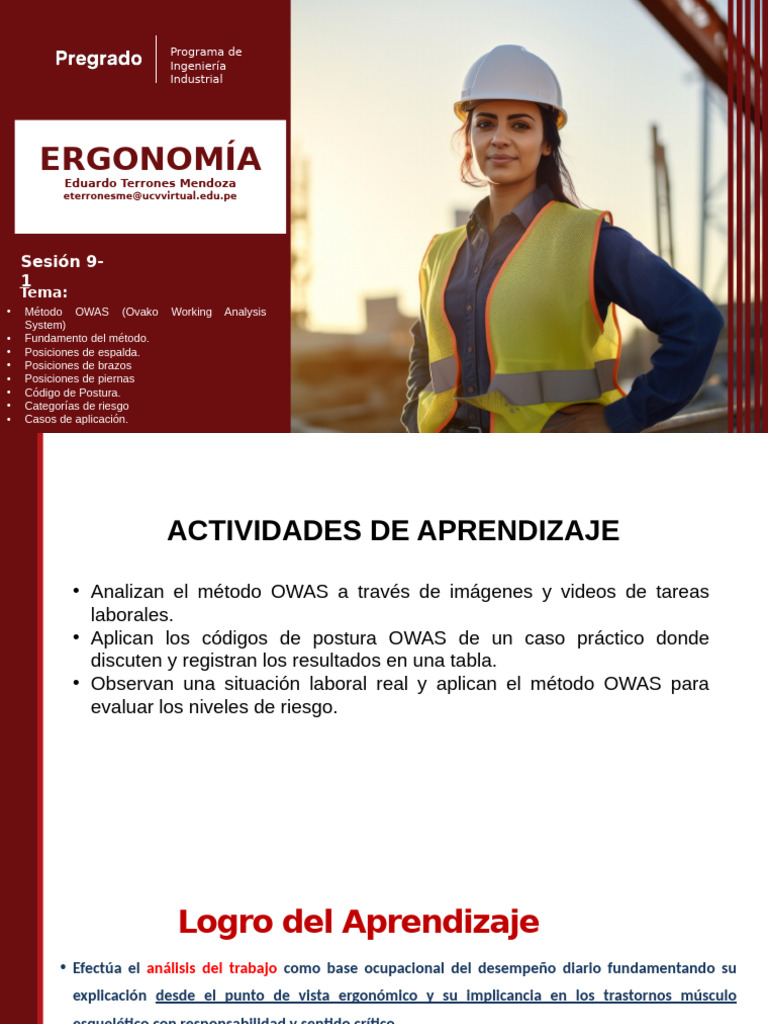 Análisis Ergonómico: Método OWAS | PDF