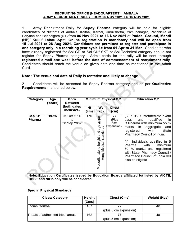 Sep Pharma Rally Notification RO HQ Ambala | PDF | Affidavit | Notary ...