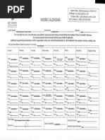 DCF Work Calendar Form CF-ES 3007 | PDF