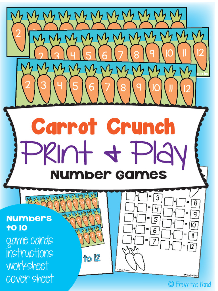 Spring Addition Game Carrot Crunch | PDF | Dice | Computing