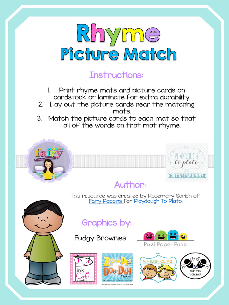 Rhyming Picture Mats | PDF