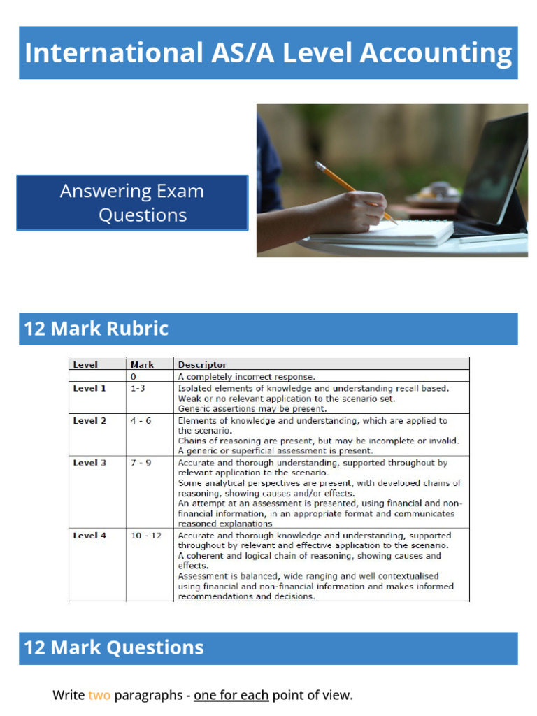 Pearson A-Level Accounting - Answering Exam Questions | PDF | Depreciation