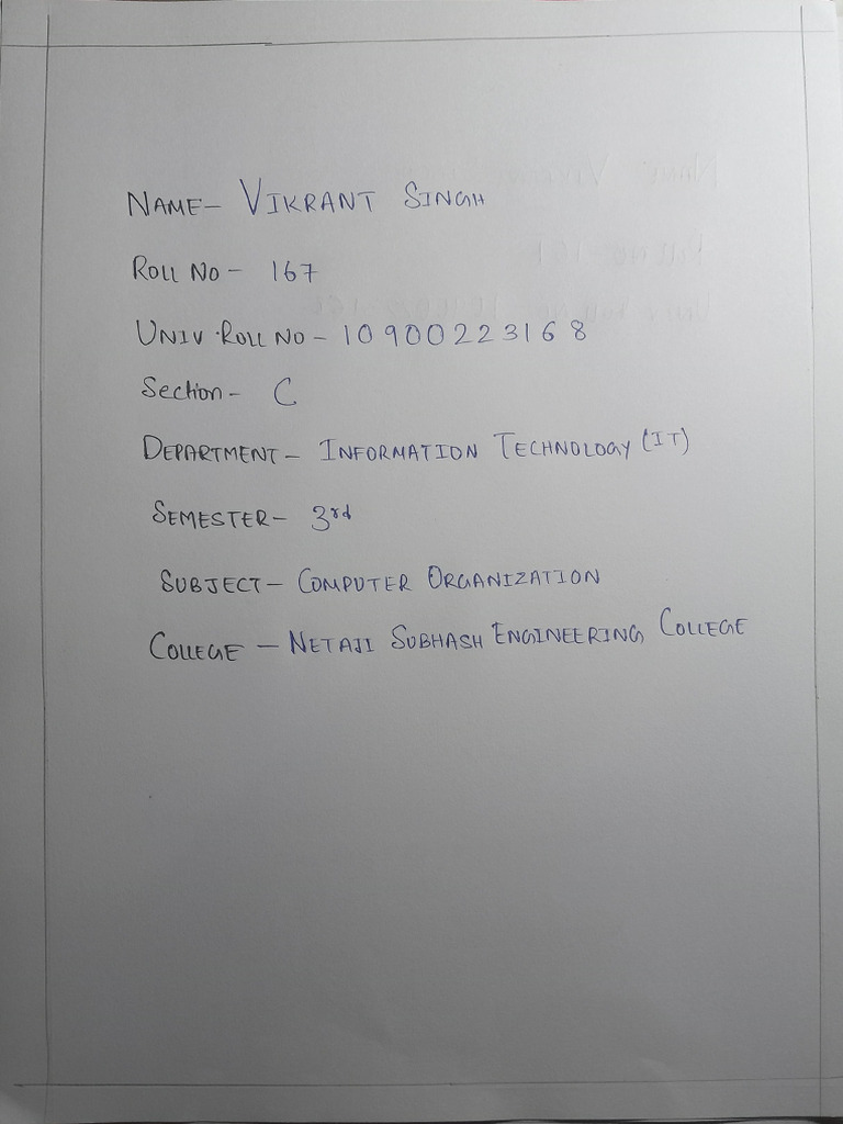 10900223168 Vikrant Singh IT | PDF