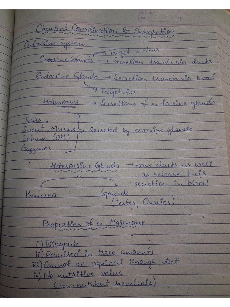 Chemical Cordination and Integration | PDF
