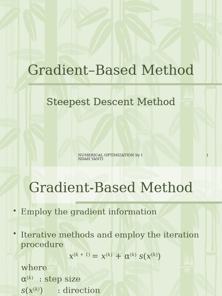 02 Gradient Based Steepest Descent | PDF | Mathematical Optimization | Mathematical Relations