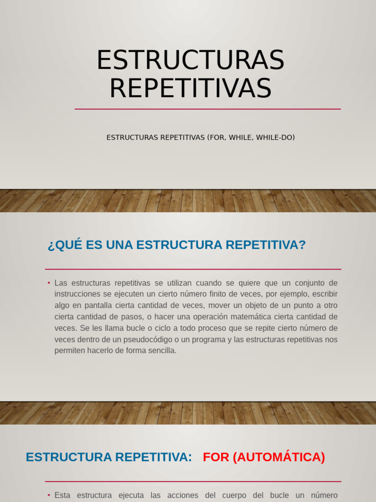Estructuras Repetitivas en Programación | PDF | Algoritmos | Informática