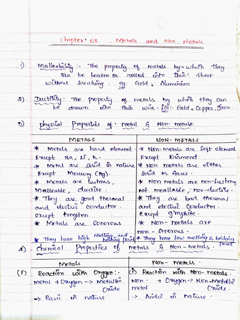 Science Ch 3 Notes | PDF | Chemical Compounds | Physical Chemistry