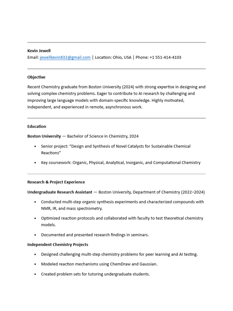 Kevin Jewell Handshake Ai Resume | PDF