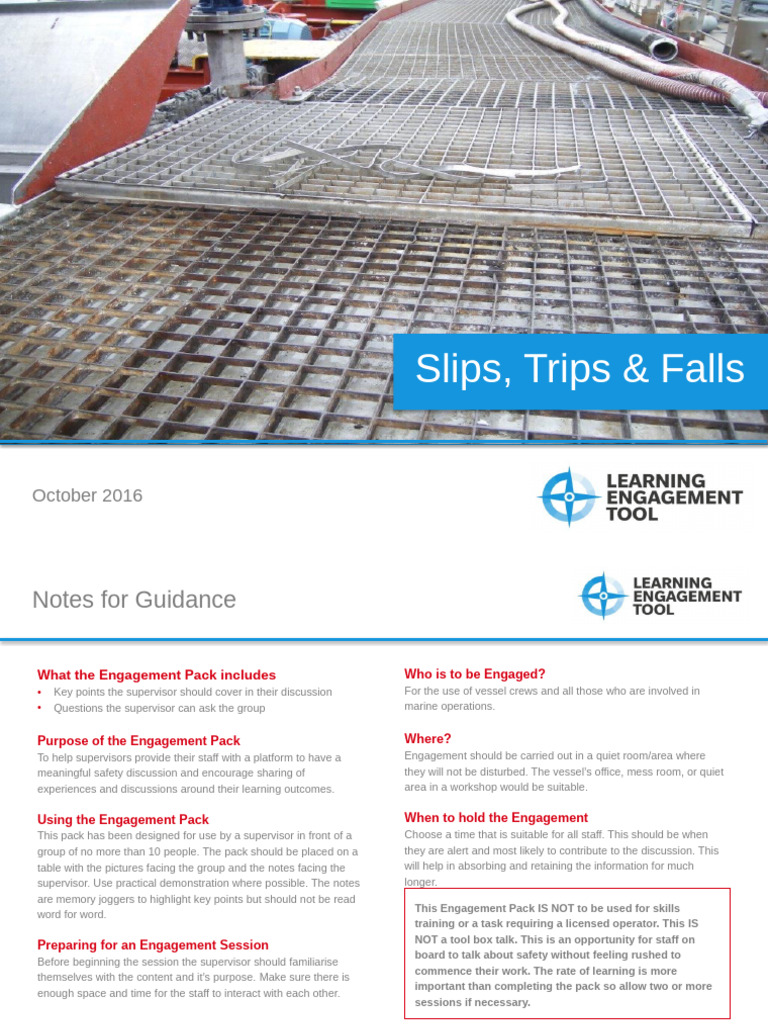 Slips, Trips & Falls Safety Guide | PDF | Housekeeping | Safety