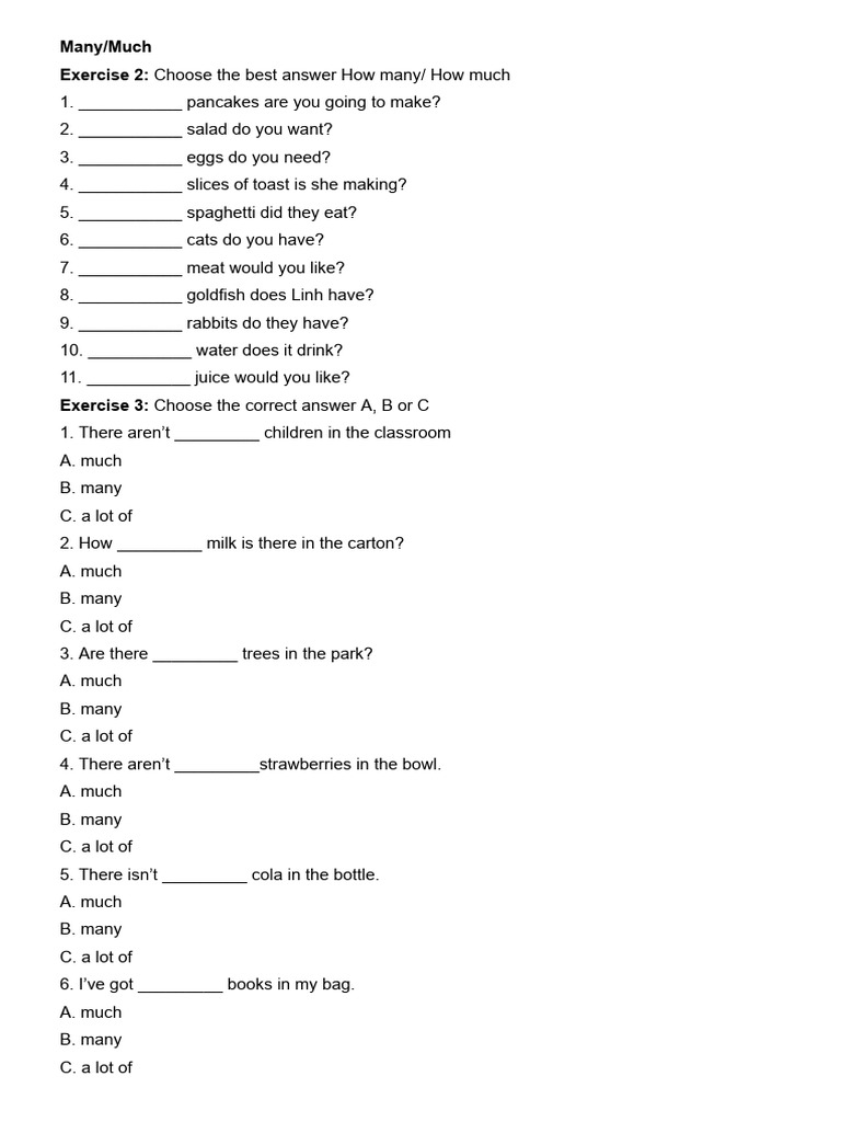 Many Much | PDF
