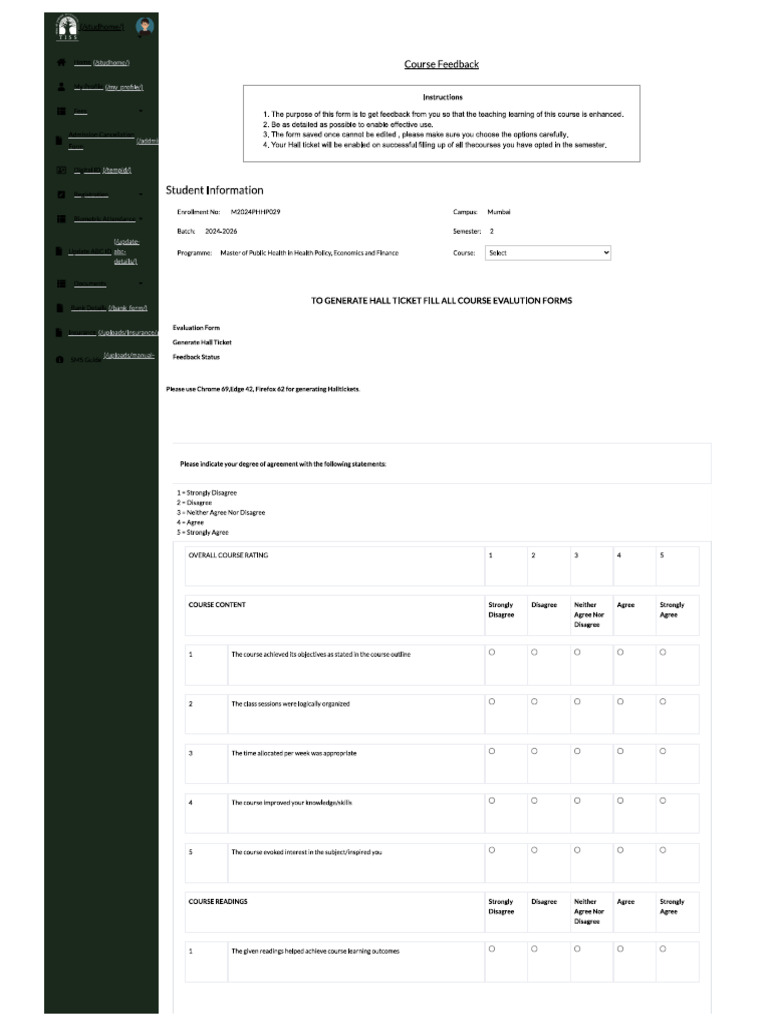 Evaluation Form | PDF