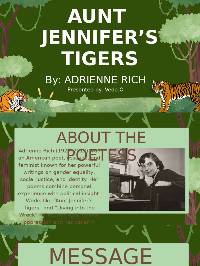 Aunt Jennifer's Tigers | PDF | Critical Theory | Feminism
