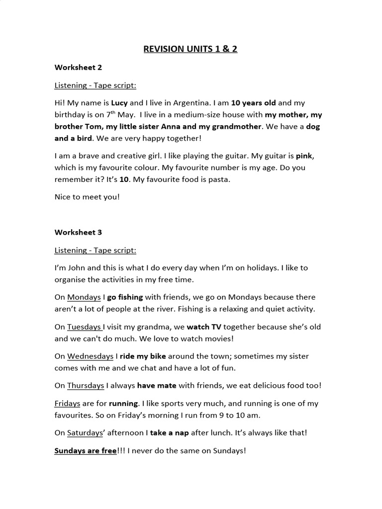 Revision Units 12 Tape Scripts | PDF
