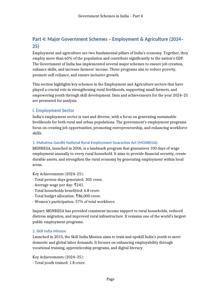 Expanded Part4 Employment Agriculture 2024 25 | PDF | Employment ...