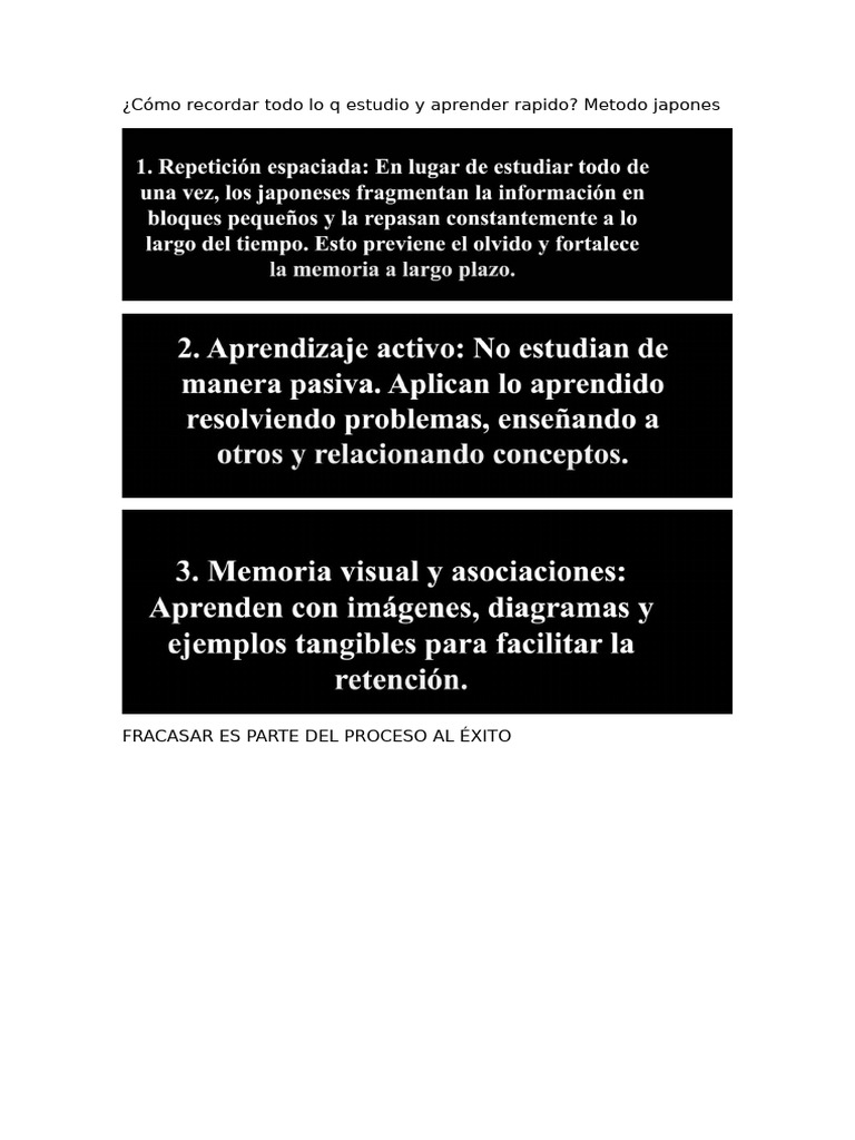 Cómo Recordar Todo Lo Q Estudio y Aprender Rapido | PDF