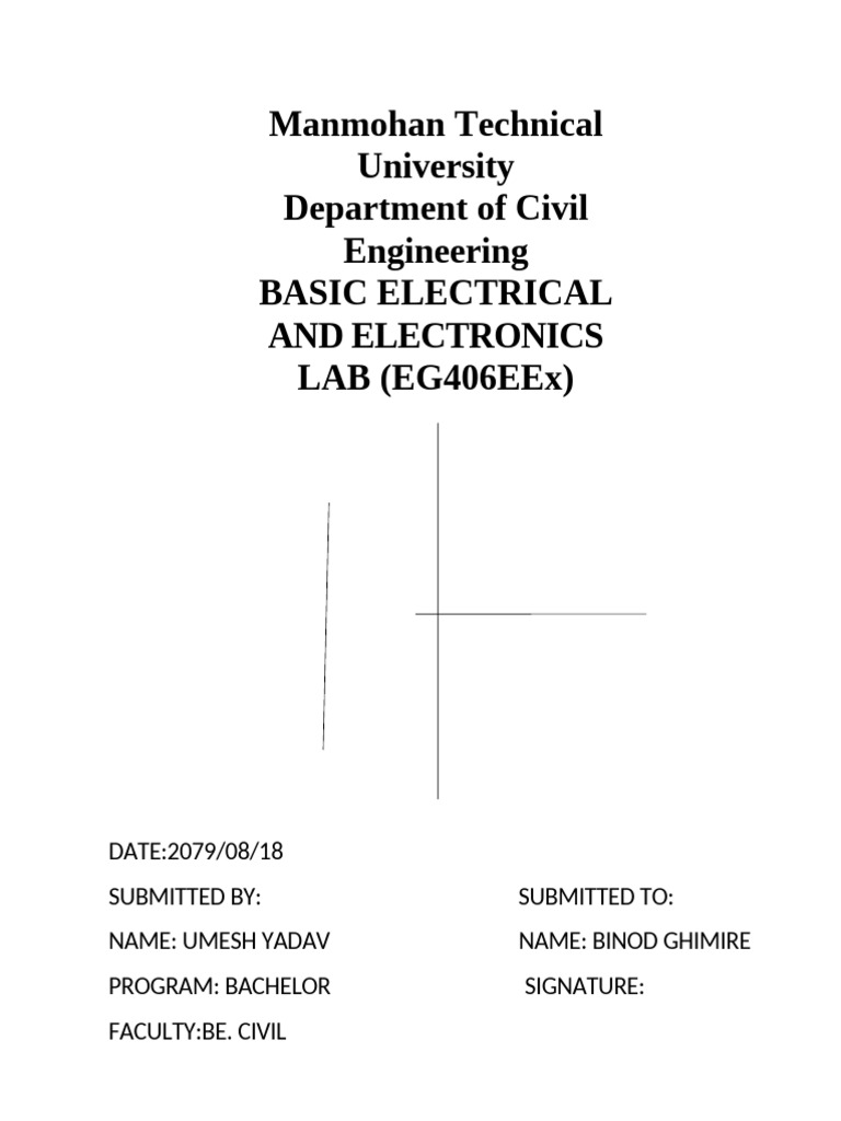 Basic Electrical and Electronics Lab Report | PDF | P–N Junction | Root ...