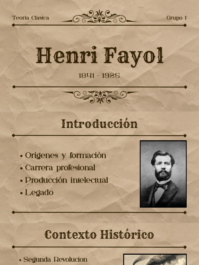 Henri Fayol - Grupo 1 Adm Gral | PDF