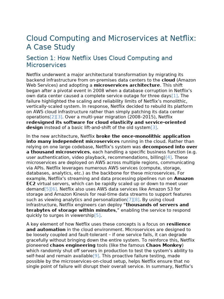 Netflix's Cloud Microservices Journey | PDF | Cloud Computing | Amazon ...