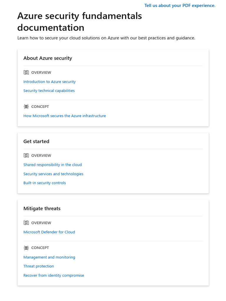 Azure Security Fundamentals | PDF | Microsoft Azure | Antivirus Software