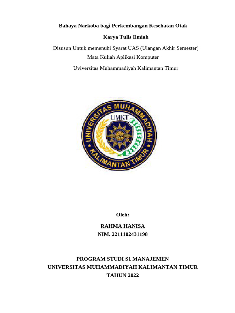 Bahaya Narkoba pada Kesehatan Otak Remaja | PDF