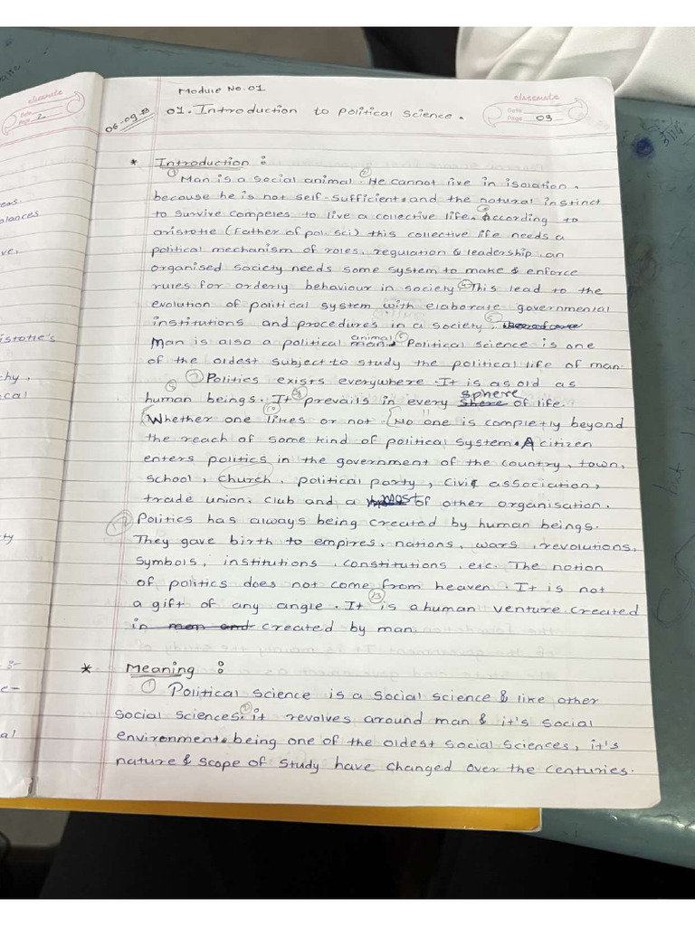 Political Science Module No .1 | PDF