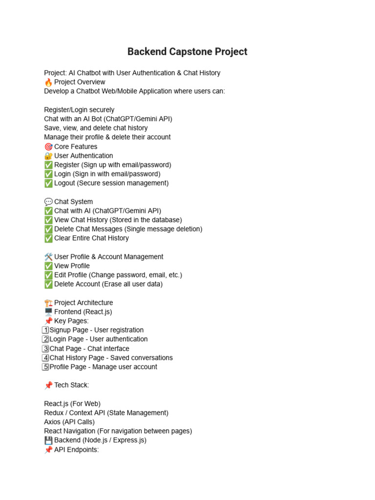 Backend Capstone Project | PDF