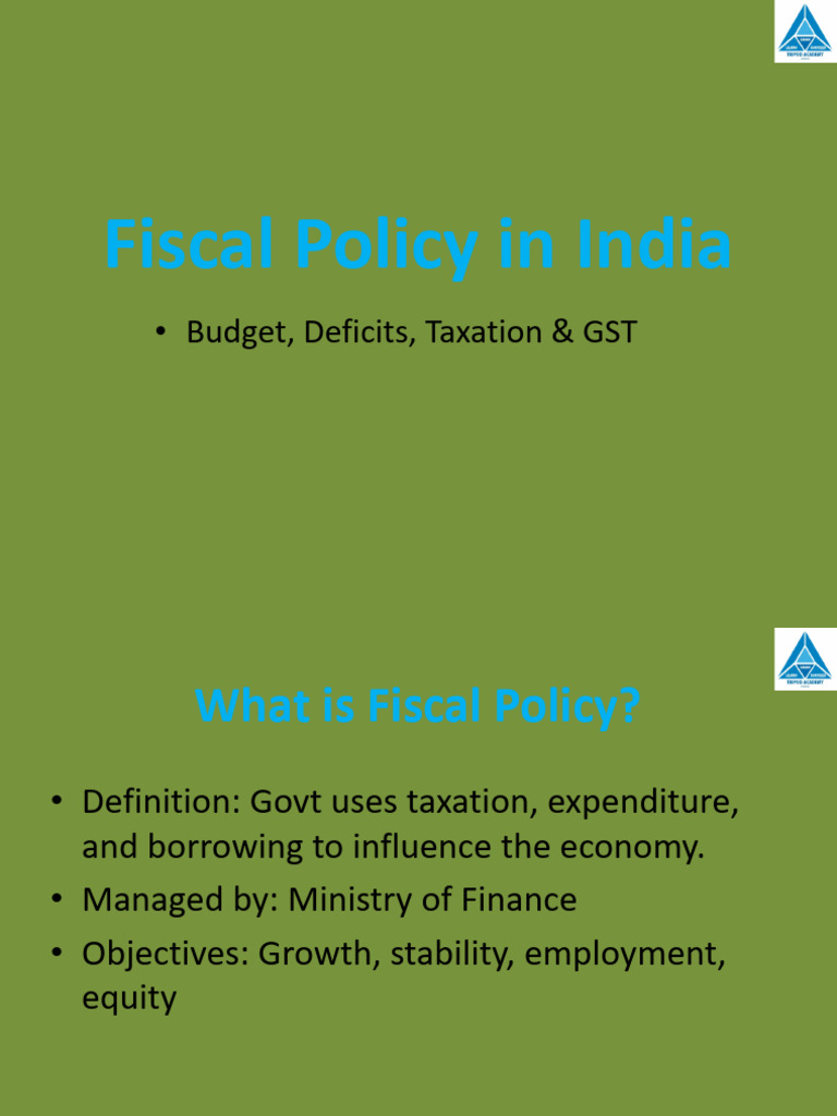 Fiscal Policy Detailed PPT-tripod | PDF | Taxes | Fiscal Policy
