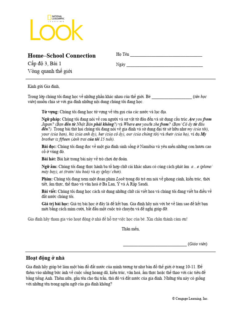 Look 3 Communication Letter Vietnamese | PDF