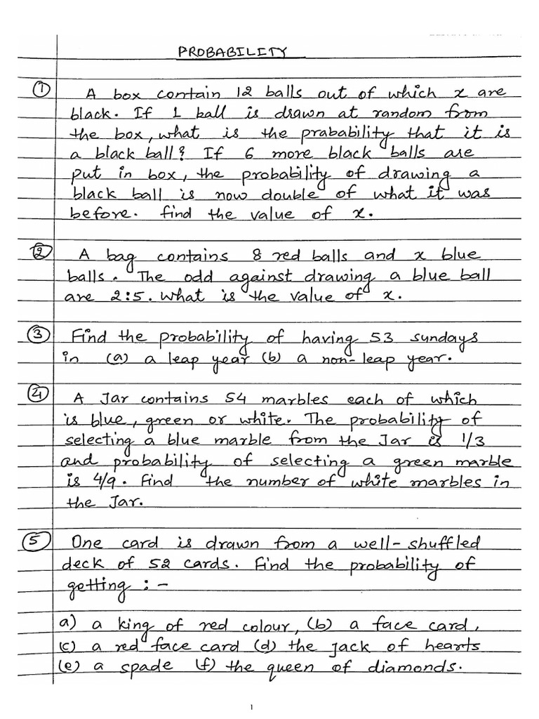 10th Probability | PDF