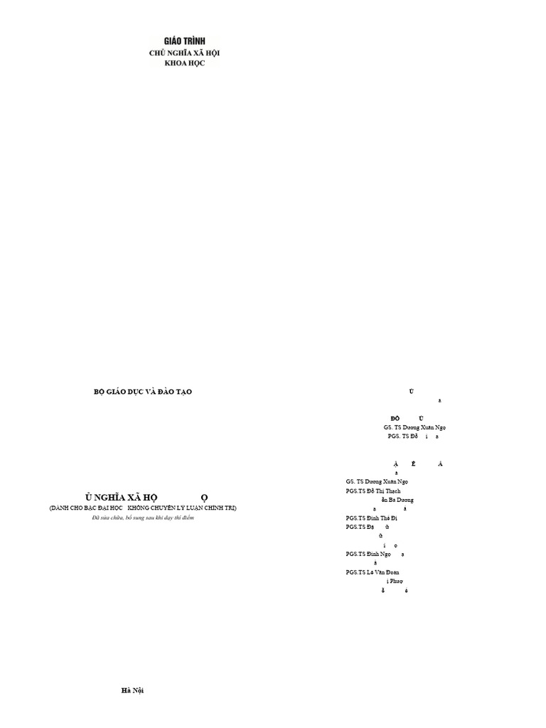 GIAO TRINH CNXHKH - T NG H P 2707 | PDF