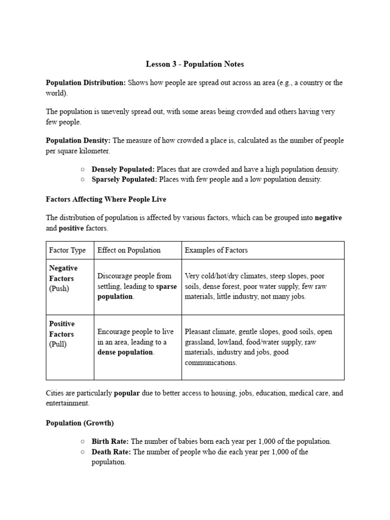 Geo Lesson 3 | PDF | Human Migration | Economies