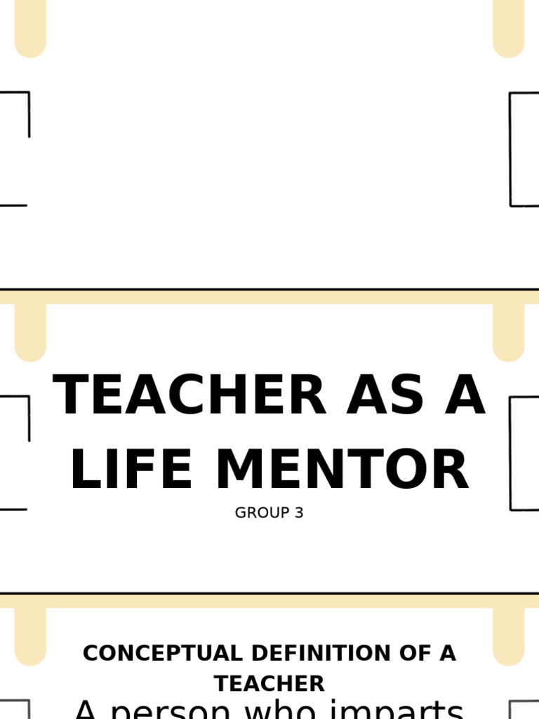 Teacher as a Life Mentor | PDF