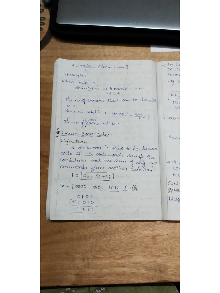 Linear Block Codes | PDF