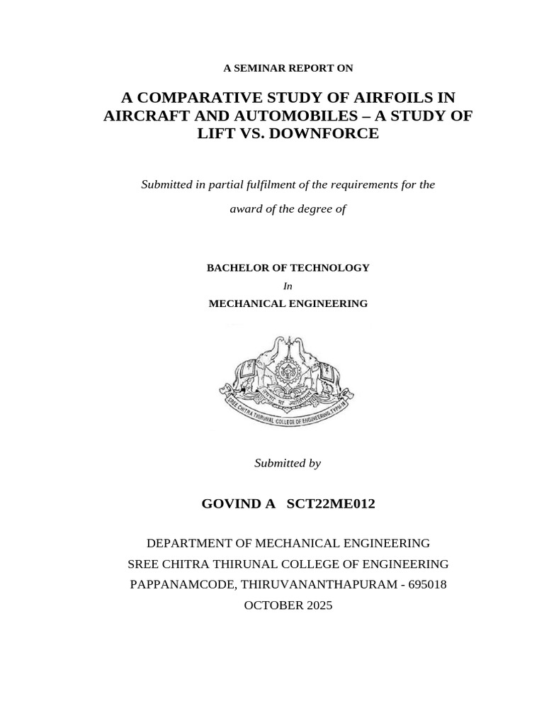 Seminar_Report_GovindA_Airfoils_Updated[1] (1) | PDF | Lift (Force ...
