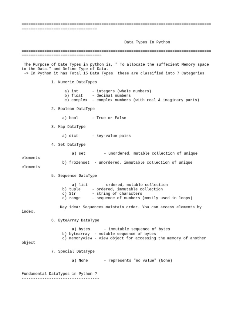 Datatypes_25-09 | PDF | Data Type | Boolean Data Type