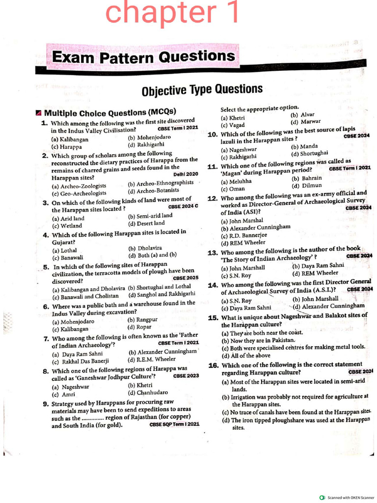 Cbse Pattern MCQ Term 1 (Chapter 1-8) | PDF