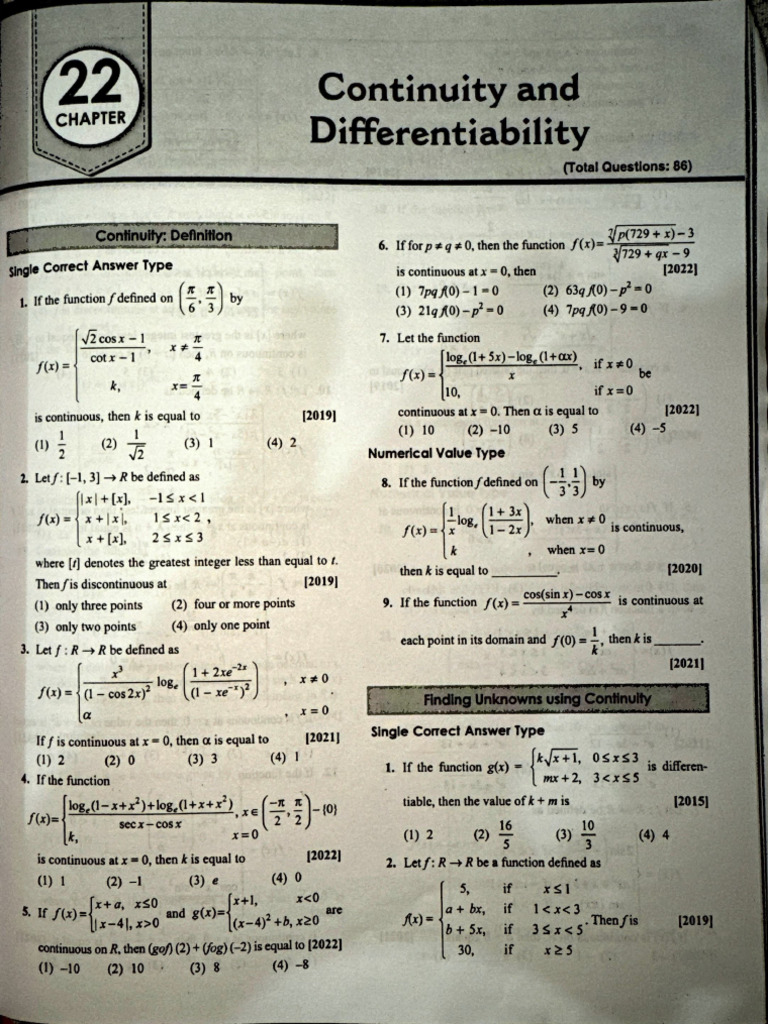 Cont and Diff 2024 | PDF | Function (Mathematics) | Mathematical Concepts
