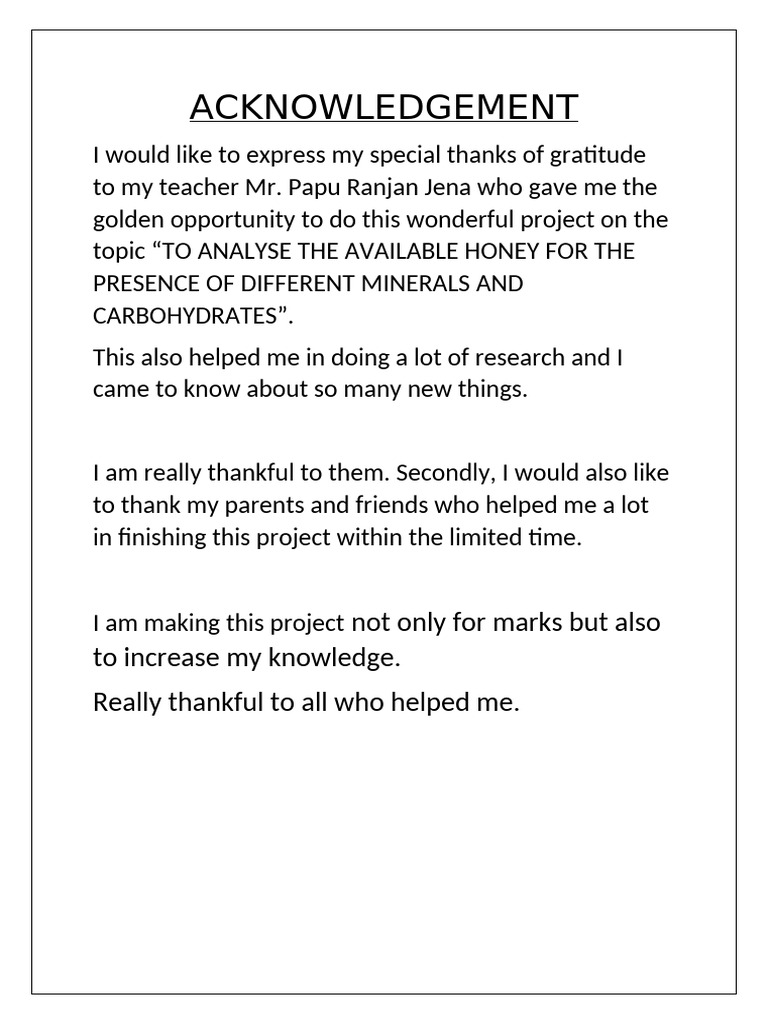 Acknowledgement | PDF