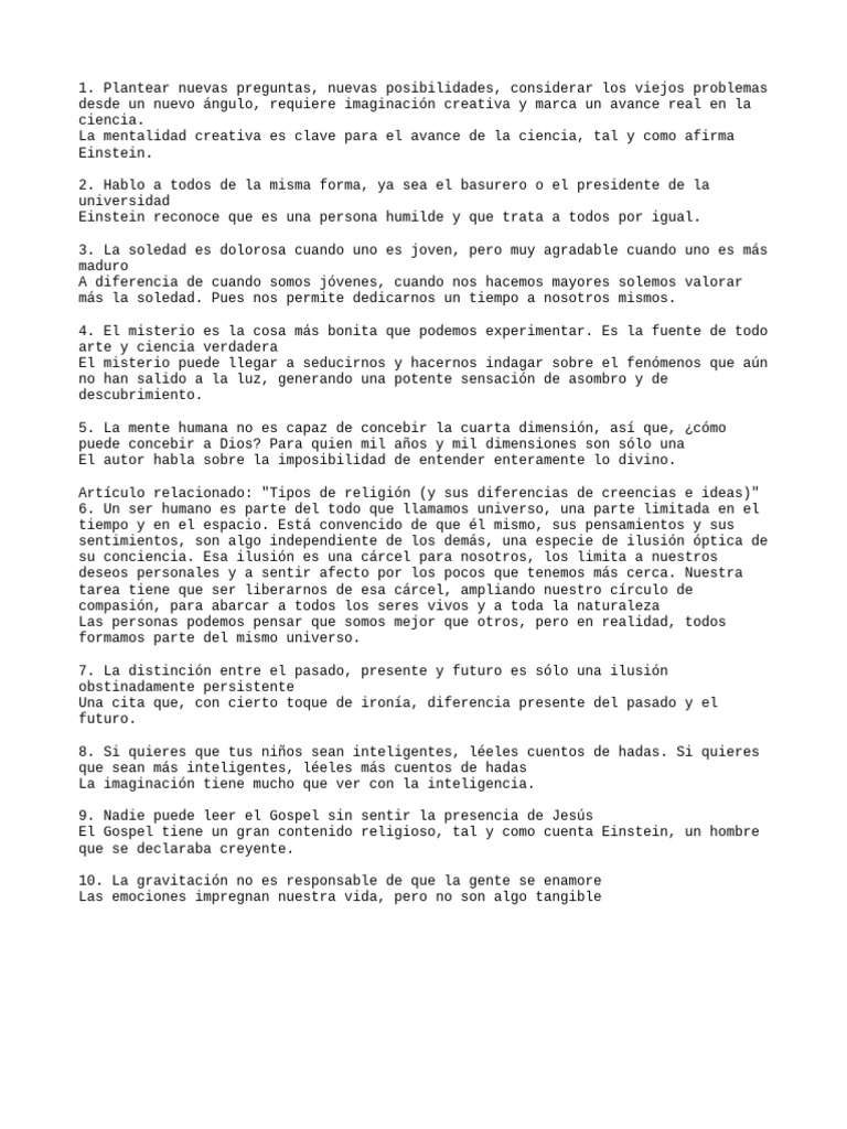 Einstein | PDF | Albert Einstein | Pensamiento