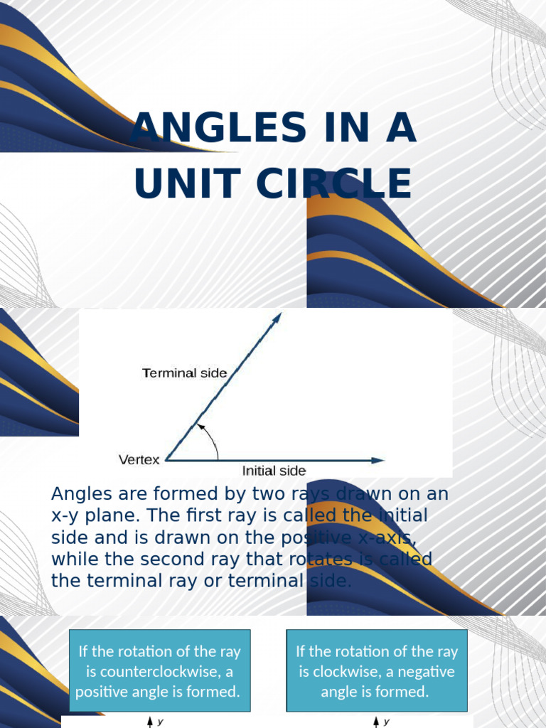 ANGLES IN A UNIT CIRCLE.2nd | PDF | Minute And Second Of Arc | Angle