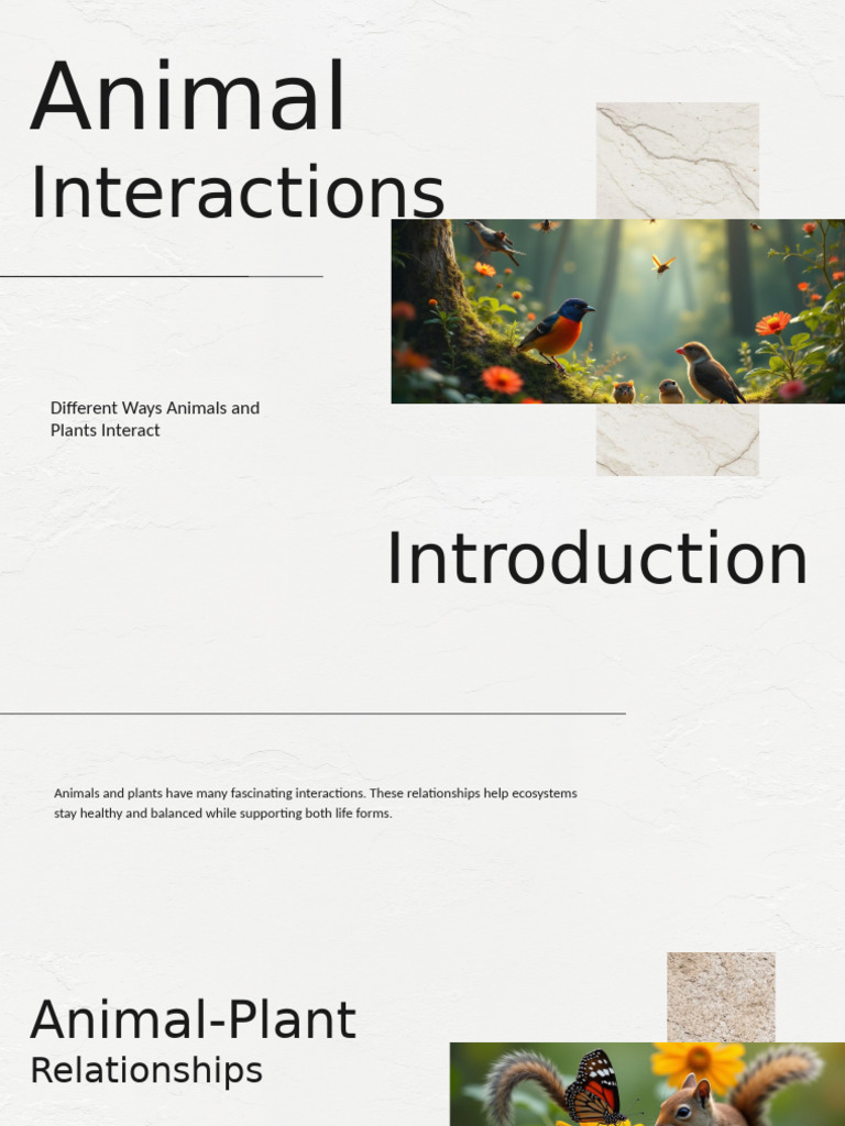 Animal-Plant Interactions Explained | PDF
