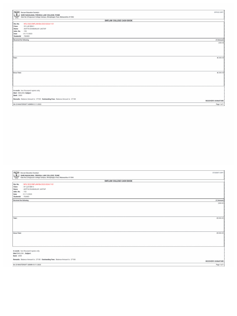 Detail Receipt | PDF