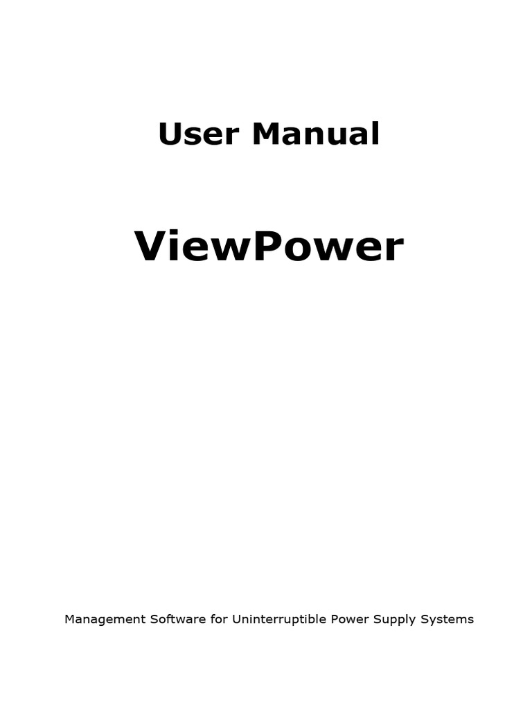 ViewPower User Manual | PDF | Icon (Computing) | Graphical User Interfaces