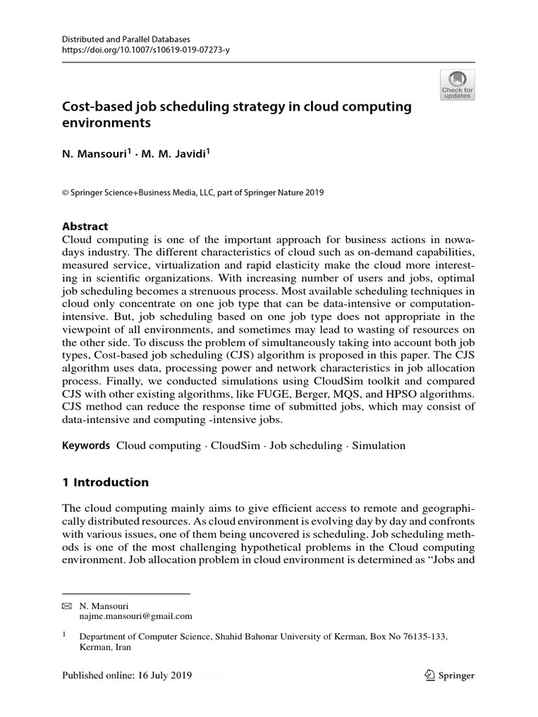 149 | PDF | Cloud Computing | Scheduling (Computing)